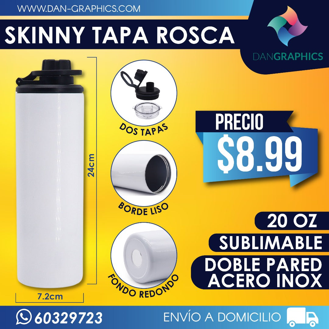 TERMO "PATTON" SUBLIMABLE DOBLE PARED ACERO INOX 20oz