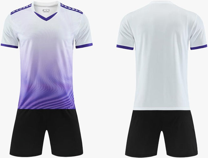 UNIFORME DEPORTIVO MORADO Y BLANCO SUBLIMABLE