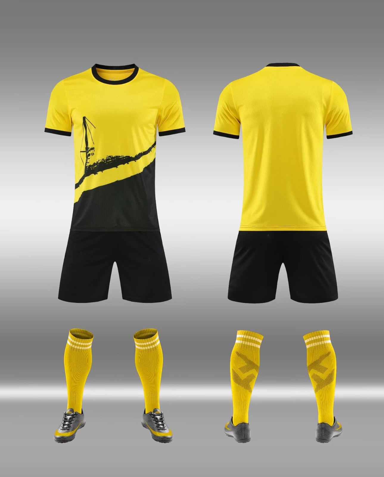 UNIFORME INFANTIL AMARILLO Y NEGRO SUBLIMABLE