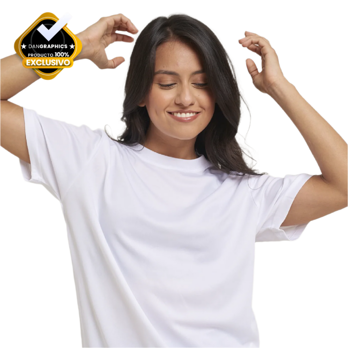 SUÉTER DRYFIT (UNISEX) BLANCO 100% POLIESTER SUBLIMABLE – DAN GRAPHICS
